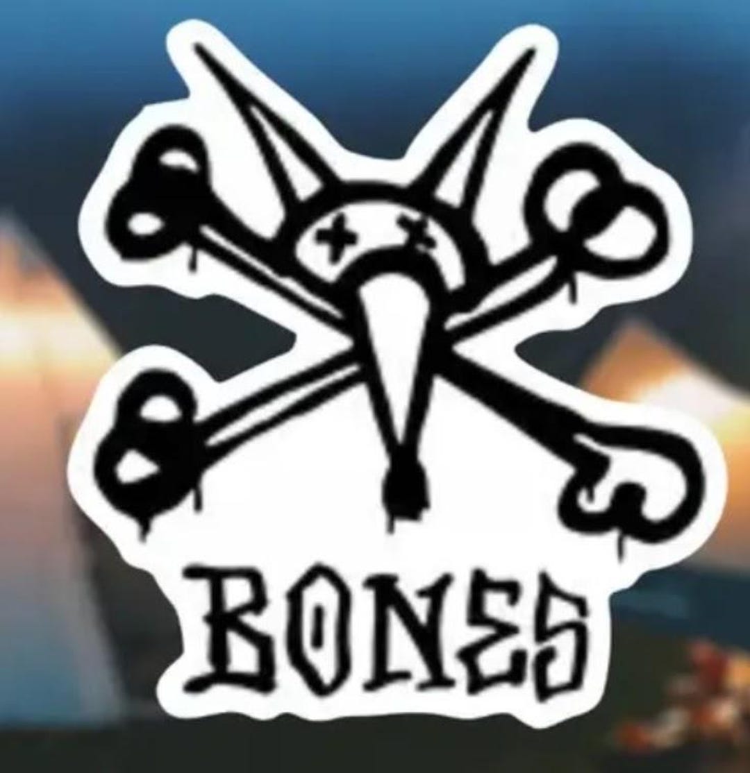 Bones Window, Laptop, Snowboard, Surfboard, Skateboard Waterproof Decal ...