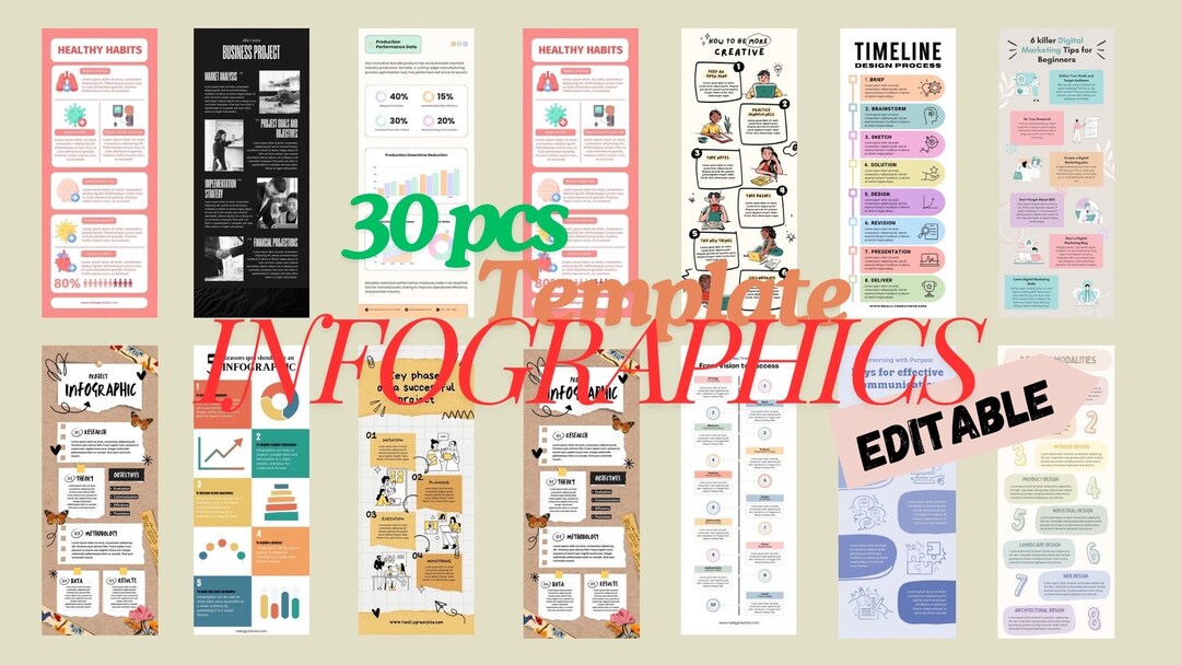 Colorful Infographics Printable for Instant Download - Etsy