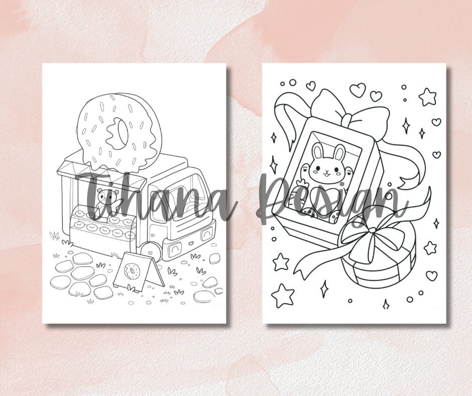 Cute Kawaii Colouring Pages for Adults, Kids, Preschool, Childrens ...