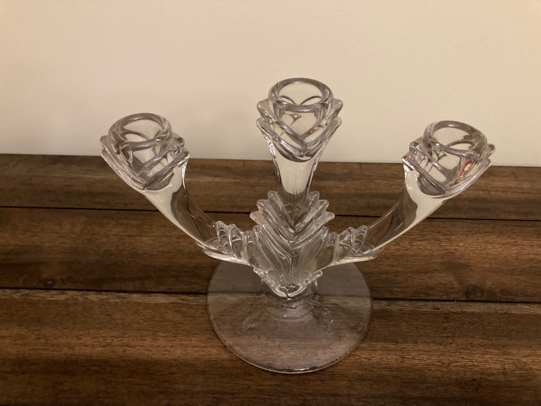 Duncan Miller “grandee” Triple Arm Crystal Candelabra - Etsy