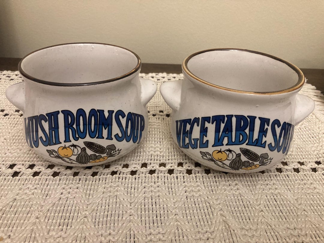 Vintage Nevco Speckled Soup Bowls With Handles - Etsy