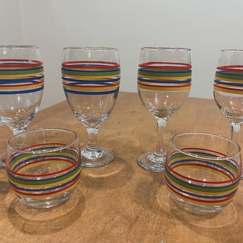 Striped Glasses - Etsy