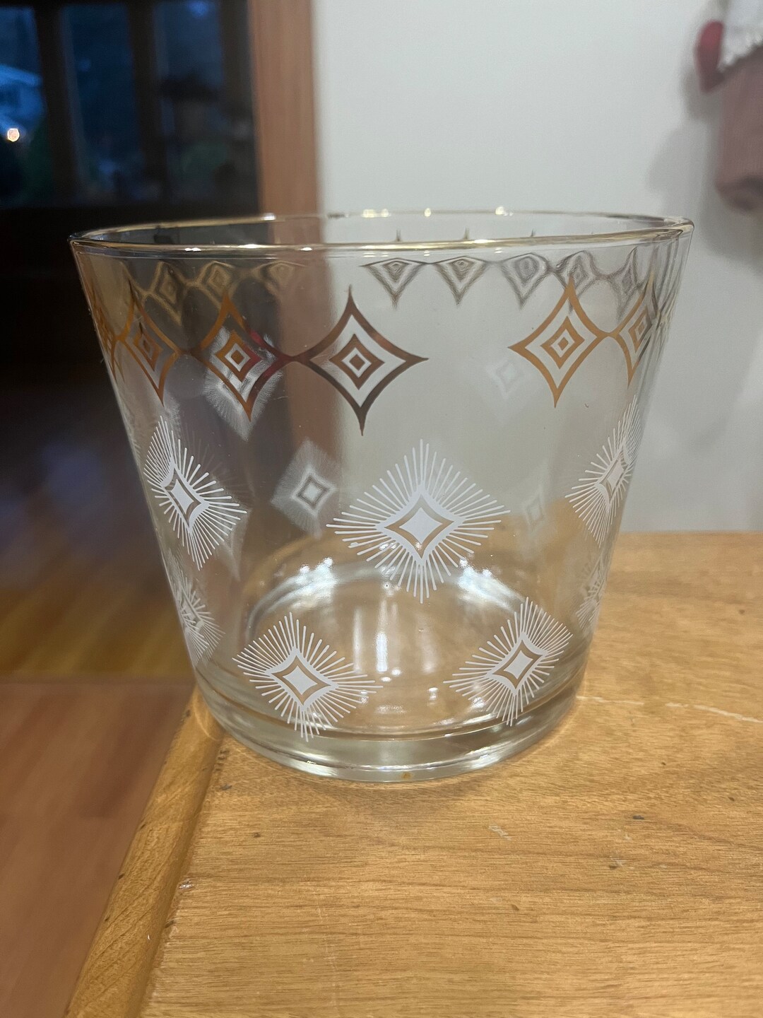MCM Atomic Design Glass Ice Bucket - Etsy