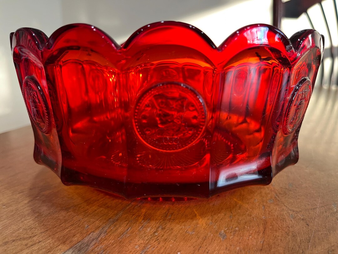 Ruby Red Amberina Fostoria Glass Coin Bowl - Etsy