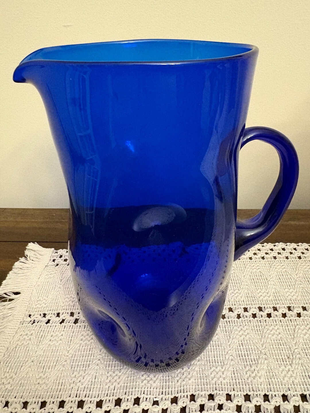 Blenko #7018 Plain Dimple Handblown Glass Pitcher - Etsy