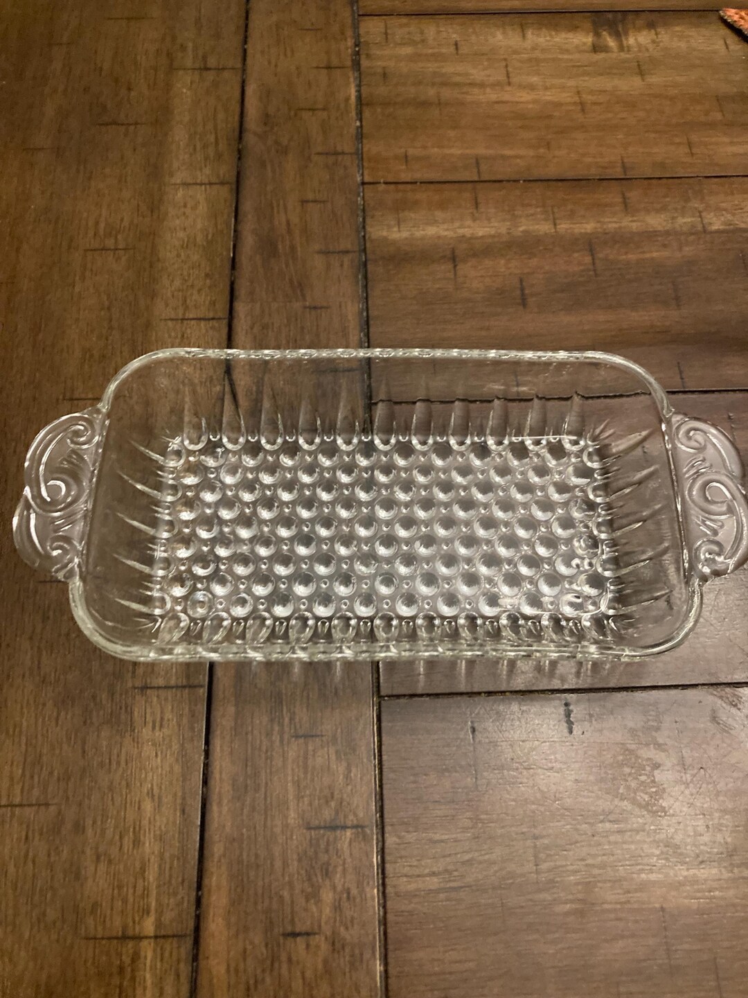Anchor Hocking Rectangular Hobnail & Rayed Clear Relish Pickle Dish - Etsy