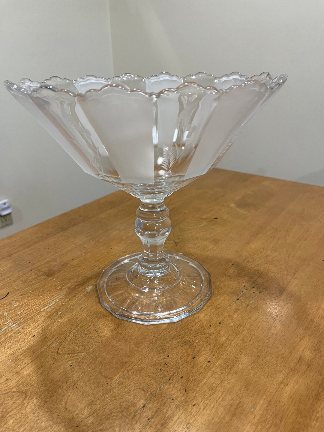 George Duncan & Son’s EAPG Frosted Ribbon Compote - Etsy