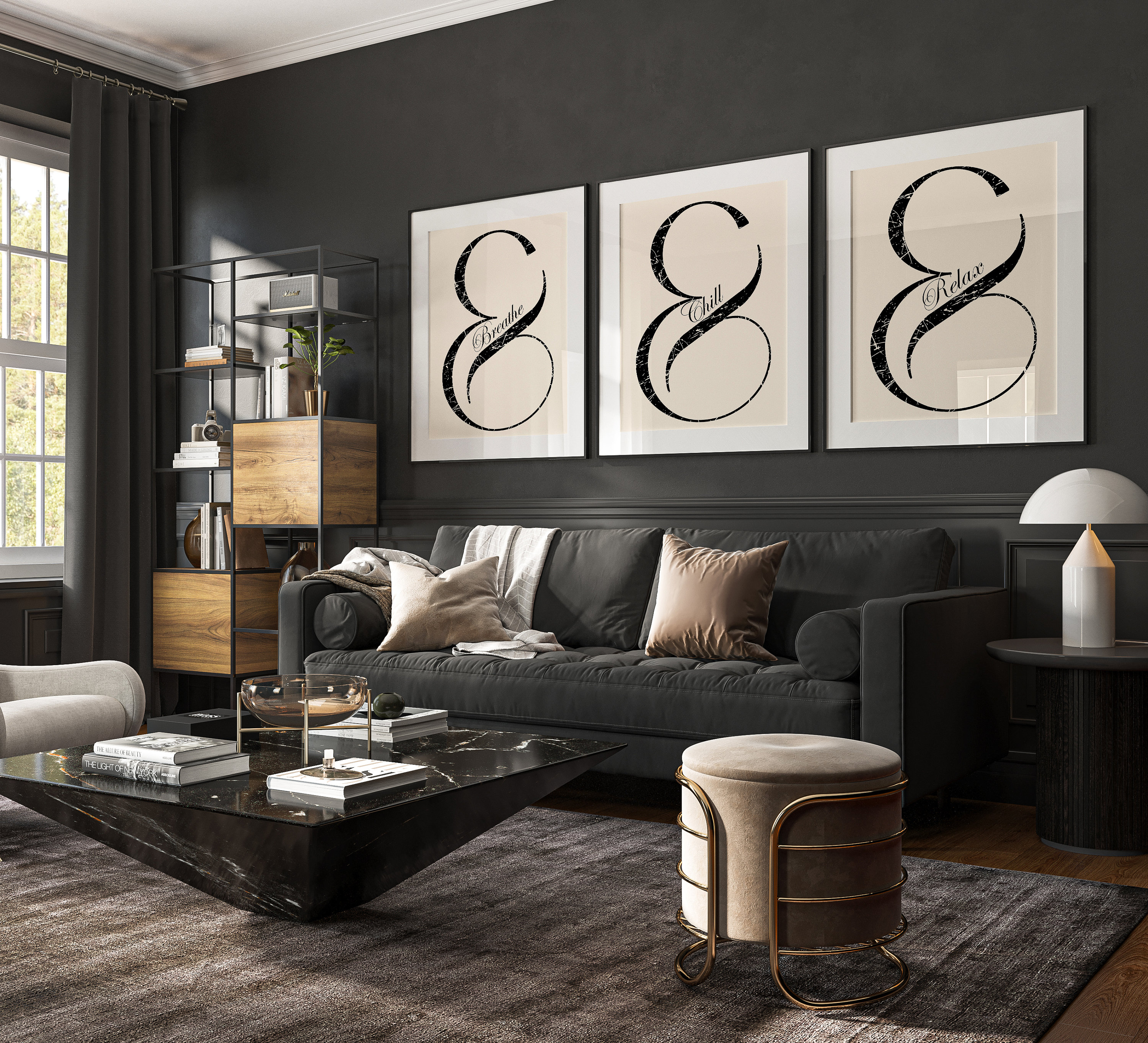 Instant Download Print Minimalist Wall Art Set of Three Bedroom Wall ...