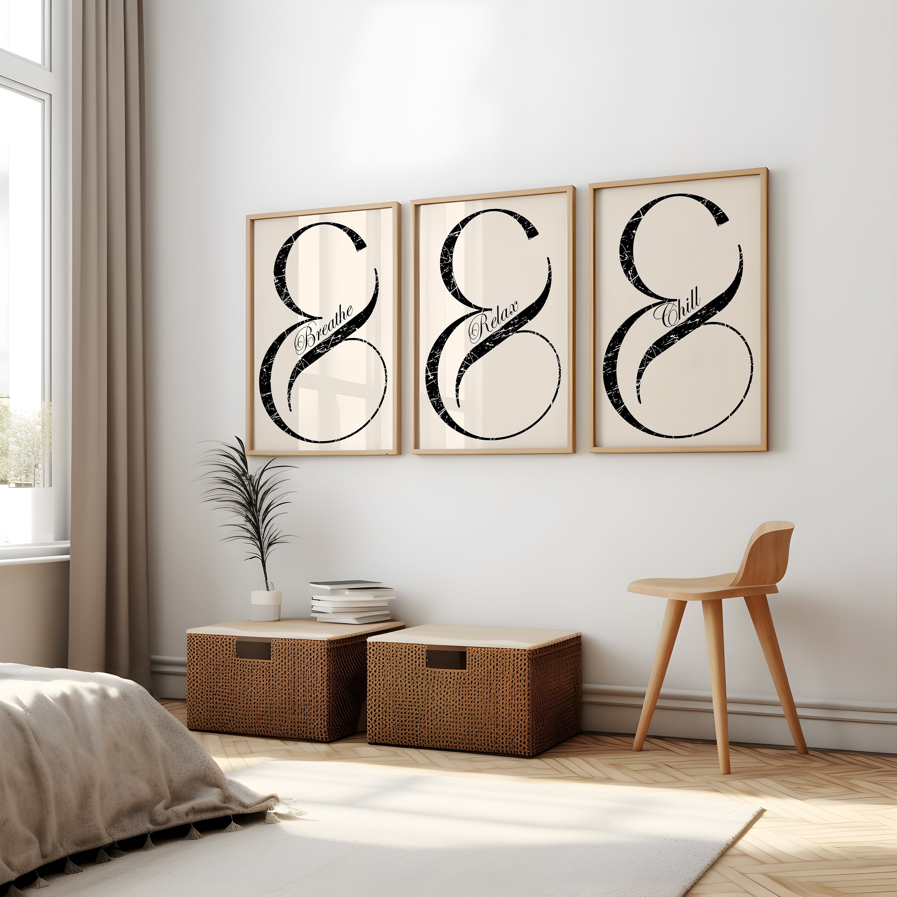 Instant Download Print Minimalist Wall Art Set of Three Bedroom Wall ...