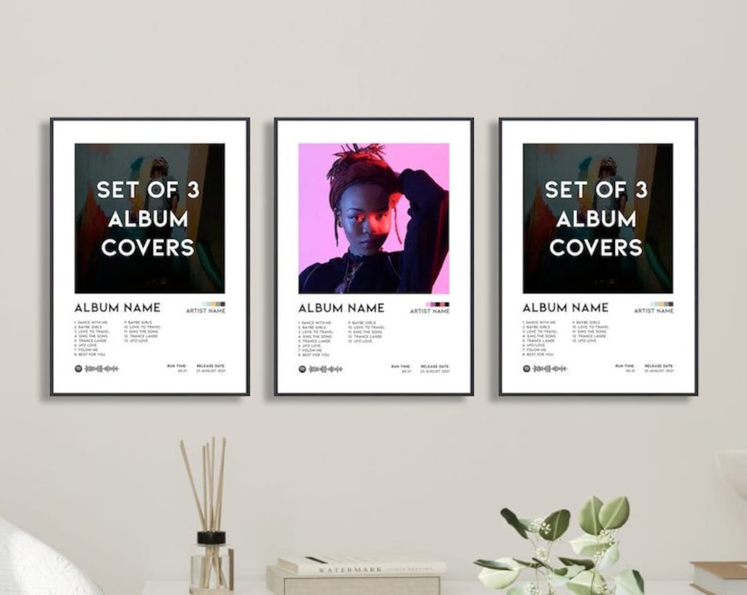 Custom Album Cover SET OF 3 Music Poster Album Poster - Etsy