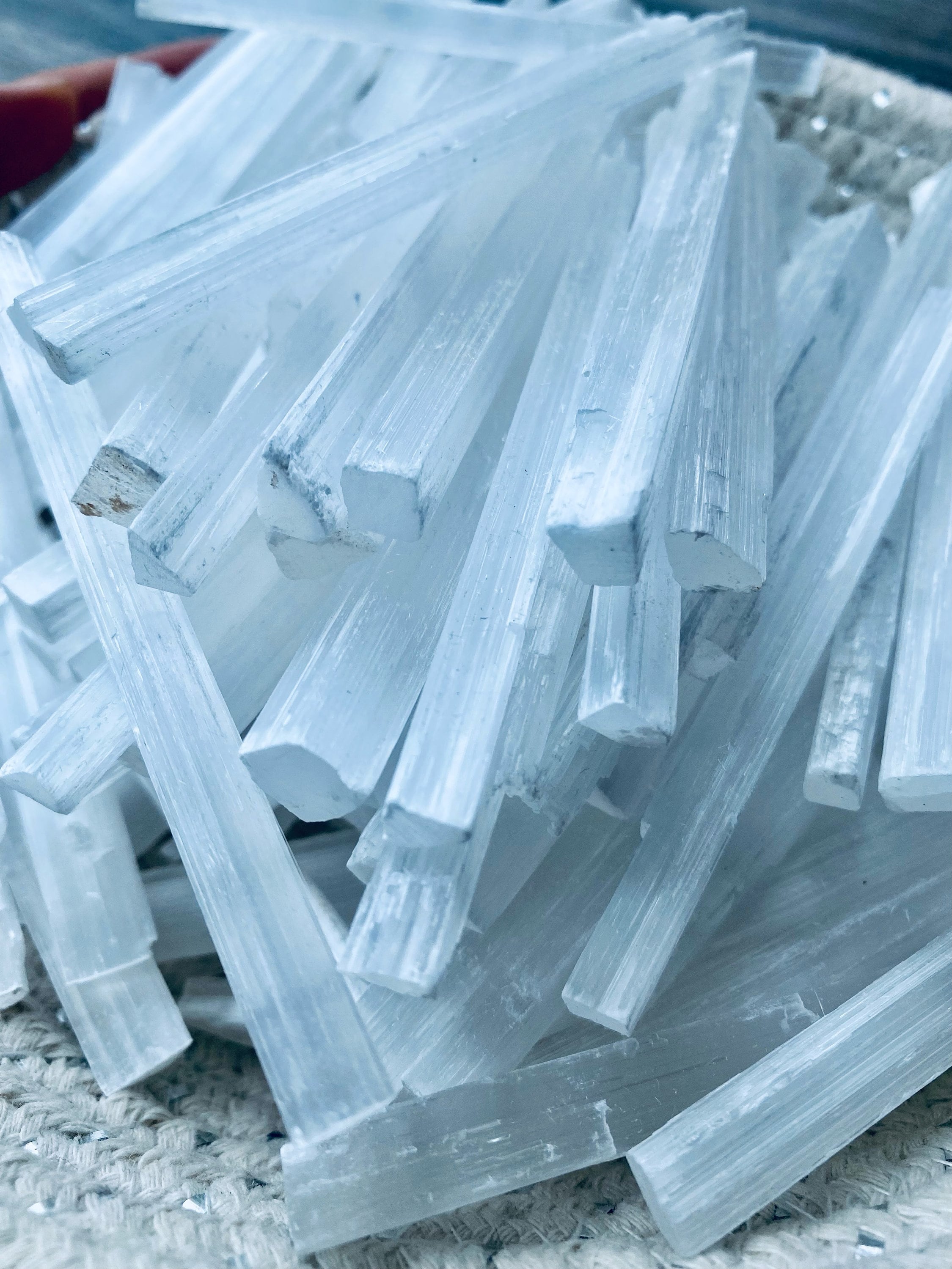 5 Selenite Sticks, Home Smudging Tools, Small Selenite Wands, Crystals ...