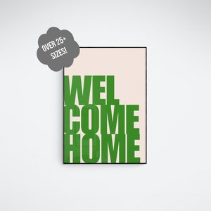 Bold 'welcome Home' Printable Art - Minimalist Typography Design - Warm ...