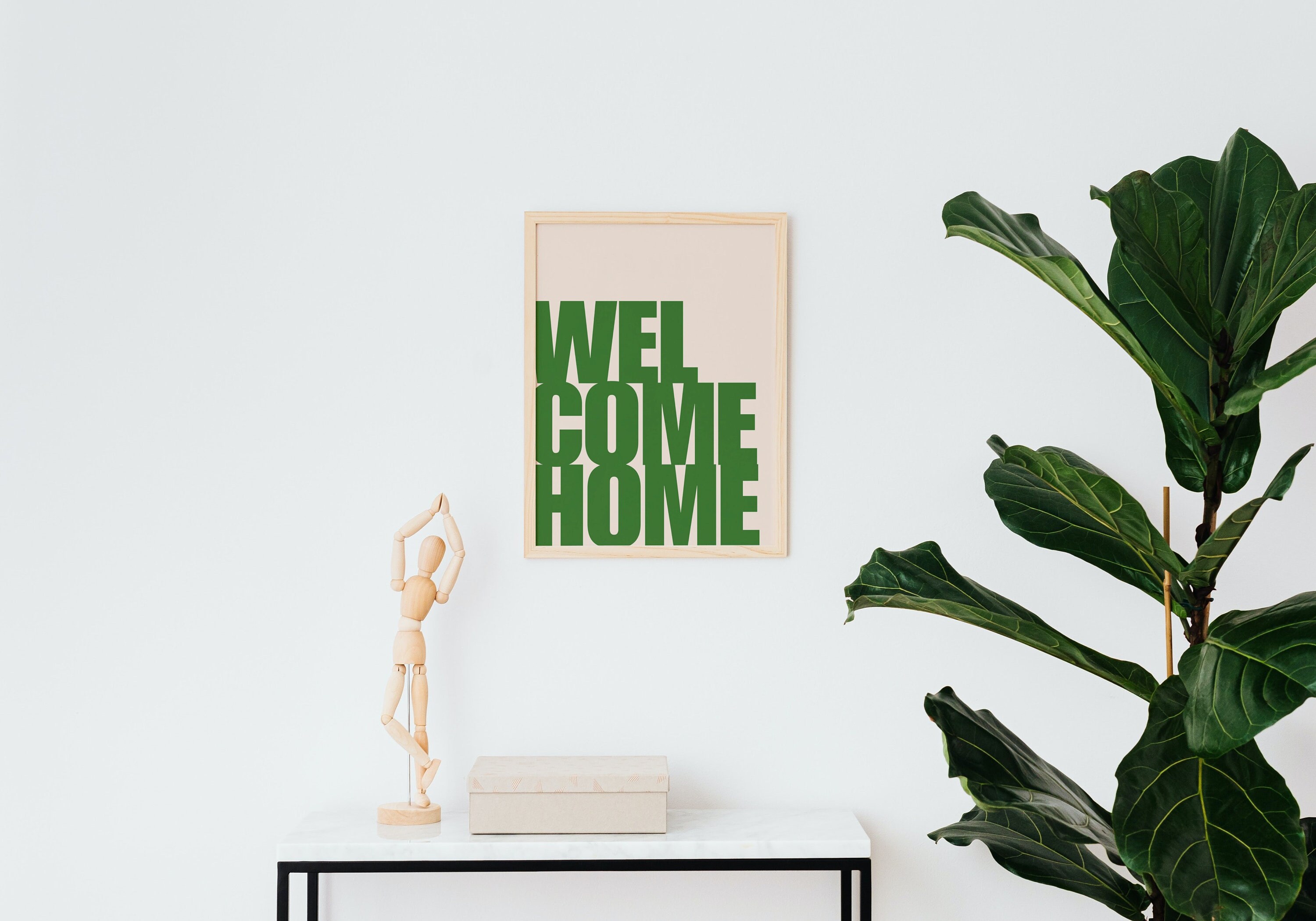 Bold 'welcome Home' Printable Art - Minimalist Typography Design - Warm ...