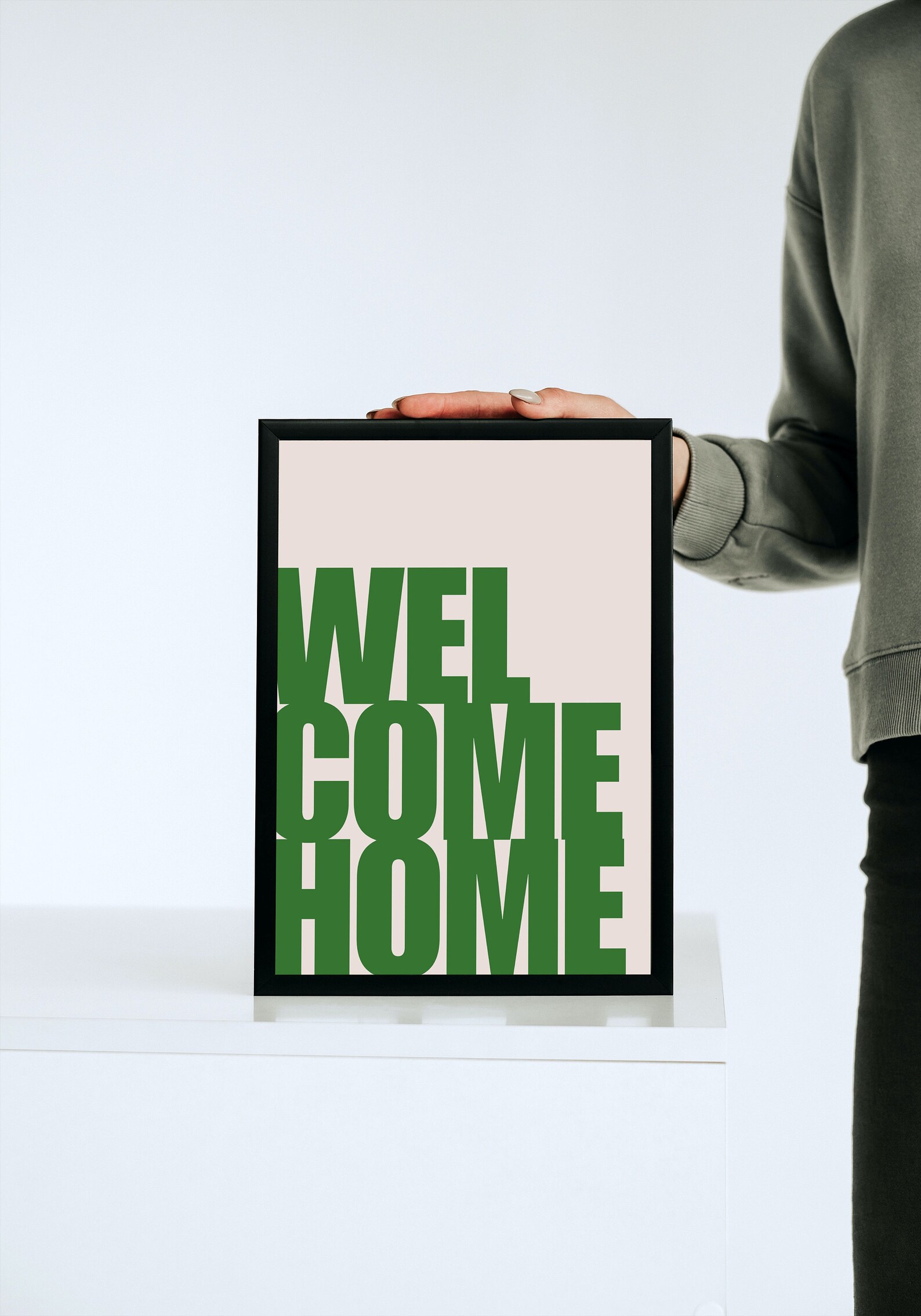 Bold 'welcome Home' Printable Art - Minimalist Typography Design - Warm ...