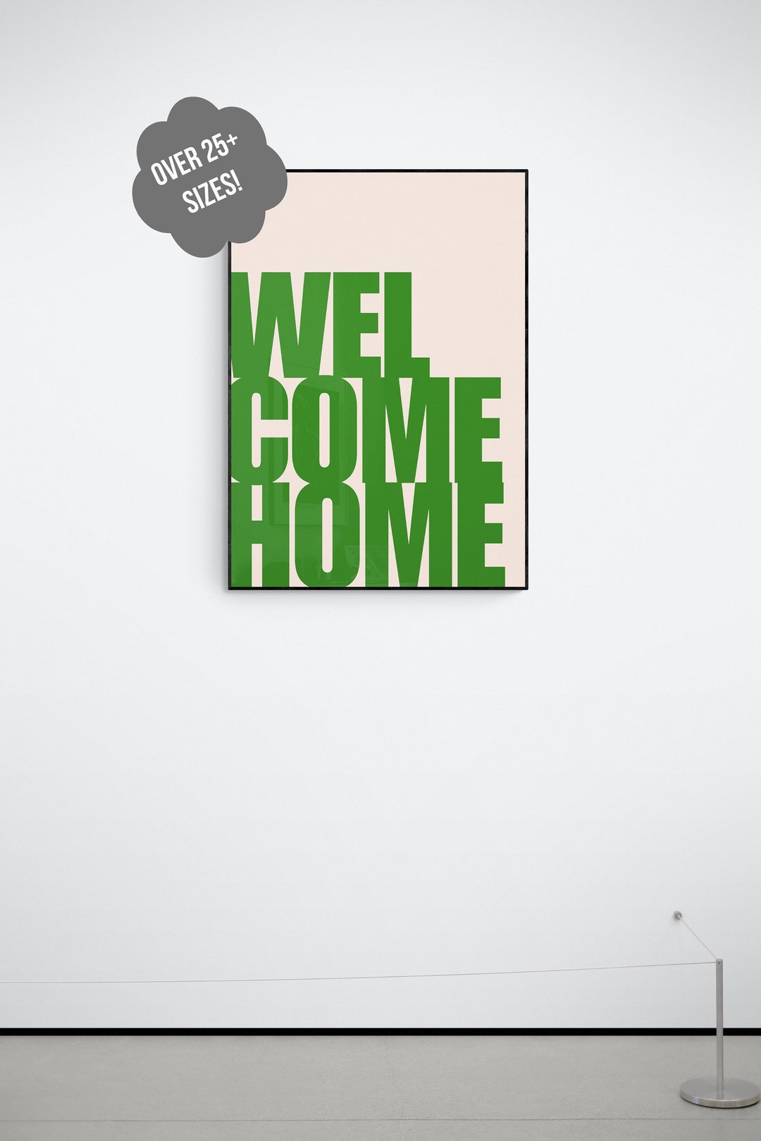 Bold 'welcome Home' Printable Art - Minimalist Typography Design - Warm ...