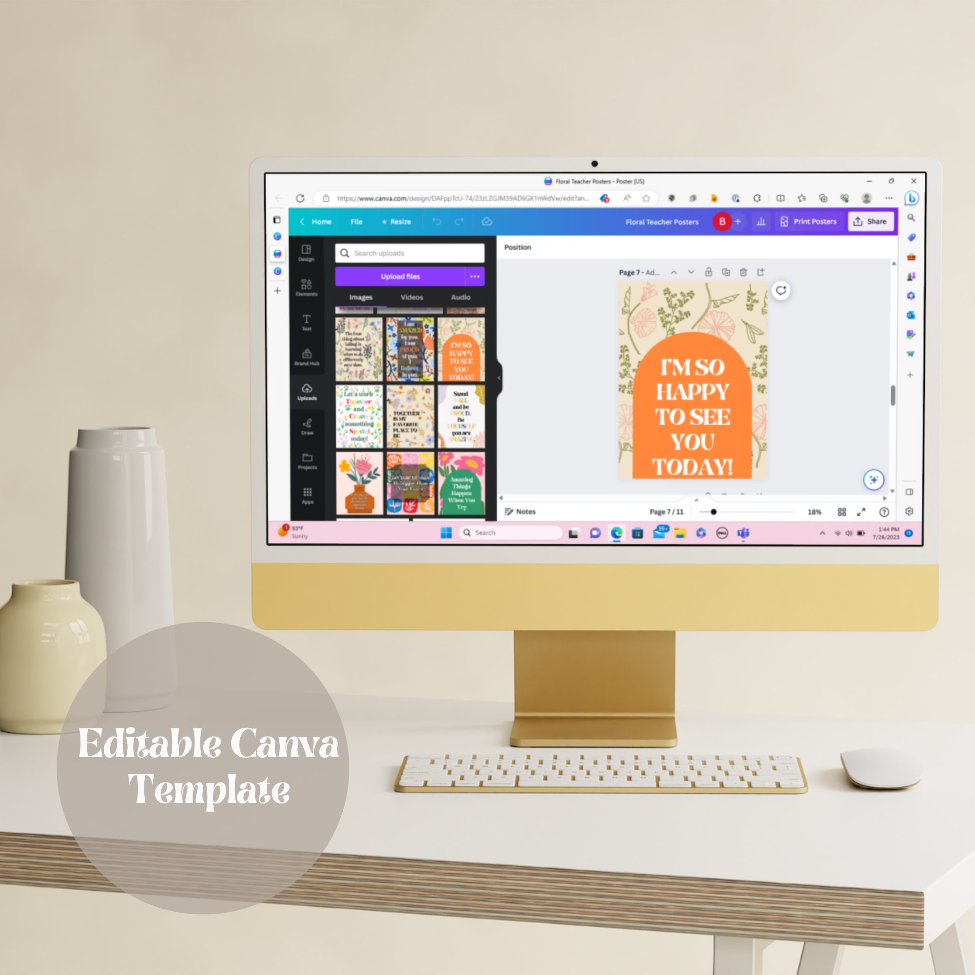 Floral Classroom Bundle, New Teacher, Modern Classroom, Editable ...