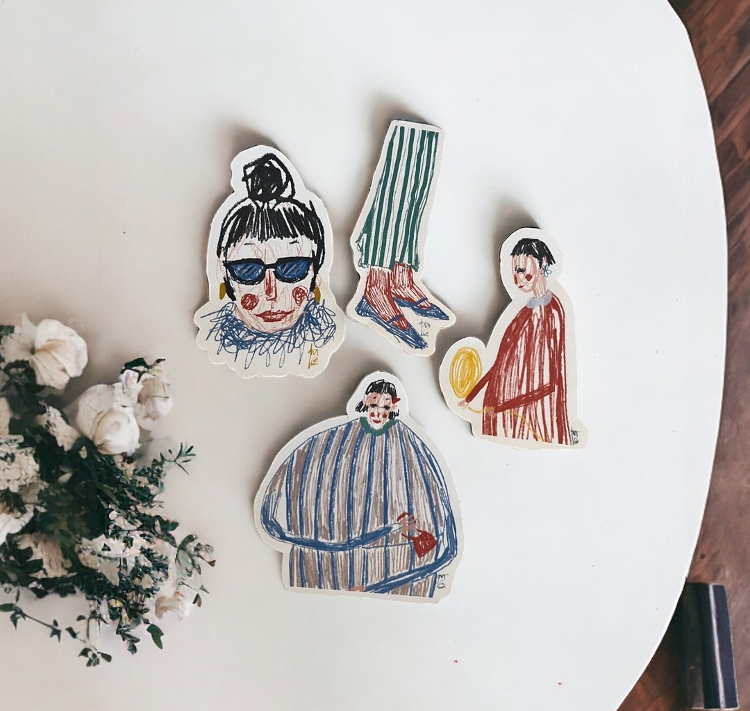 The Girl Sticker Set / INSTANT Download / Illustration Set - Etsy