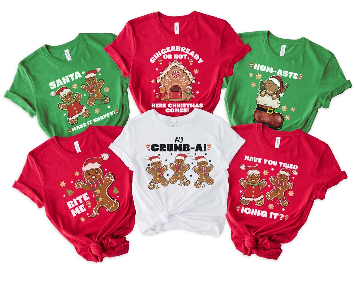 Matching Gingerbread Family Shirts, Gingerbread Christmas Shirts, Funny ...