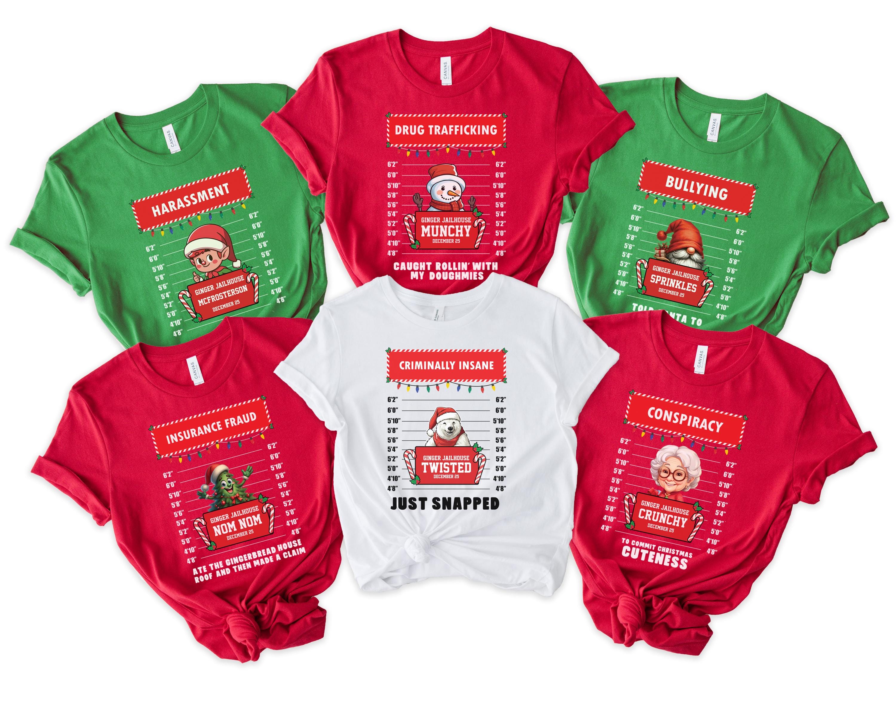 Funny Inmate Christmas Party Tees, Family Christmas Shirt, Group ...