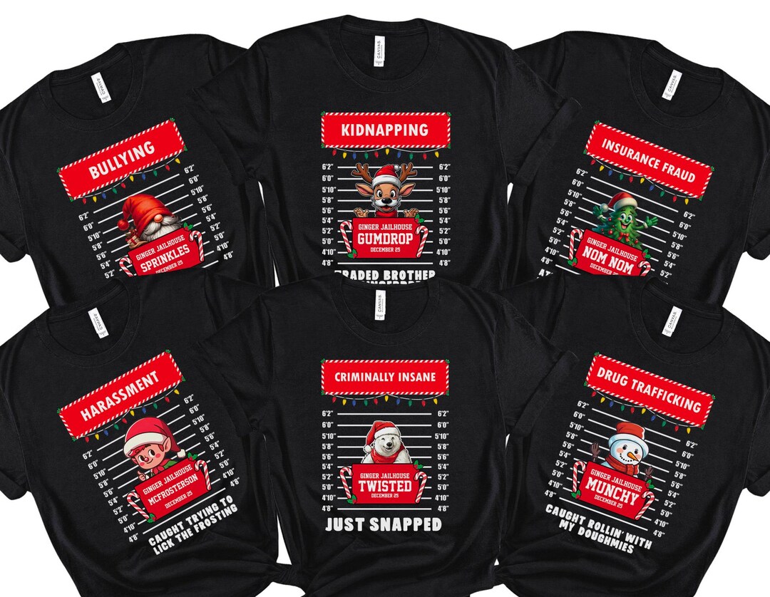Funny Inmate Christmas Party Tees, Family Christmas Shirt, Group ...