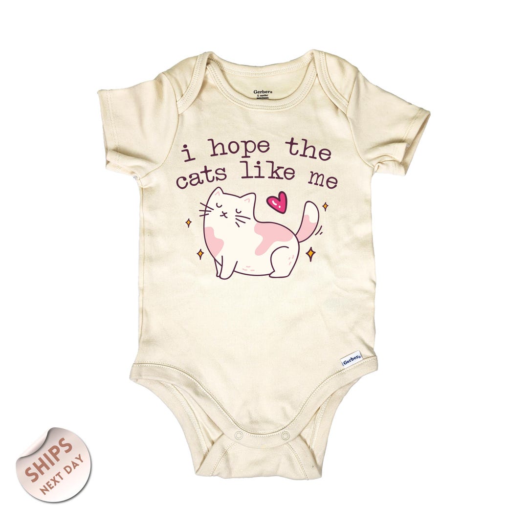 I Hope the Cats Like Me Baby Onesie®, Crazy Cat Lady Baby Bodysuit, Cat ...