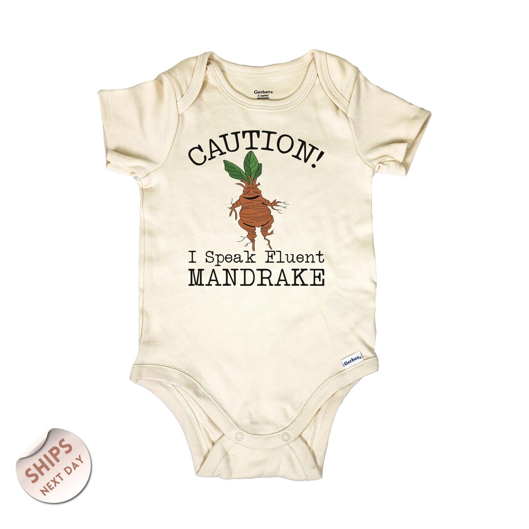 Caution I Speak Fluent Mandrake Baby Bodysuit, Funny Toddler Shirt ...