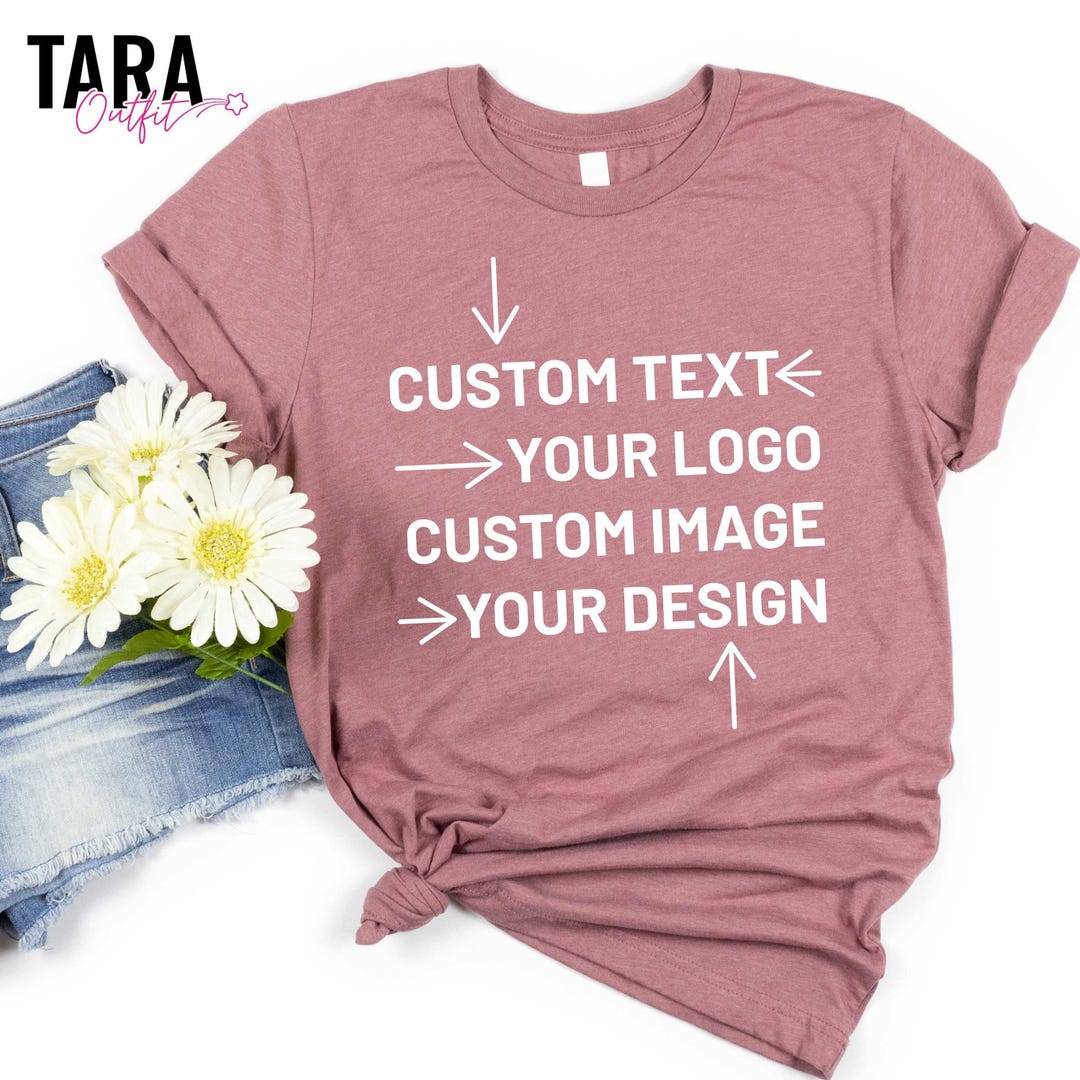 Custom Shirt in 9 Fonts and Colors and Glitter Effect, Custom T-shirt ...