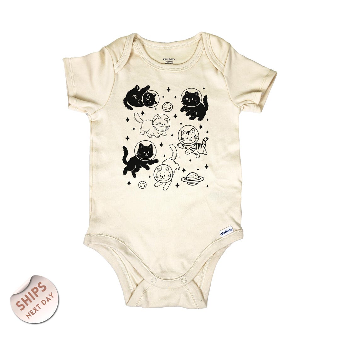 Cute Cats in Space Baby Onesie®, Funny Cat Lover Baby Bodysuit, Space ...