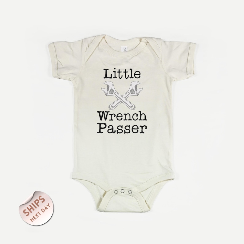 Little Wrench Passer Baby Bodysuit, Mechanic Baby Gift, Daddy's ...