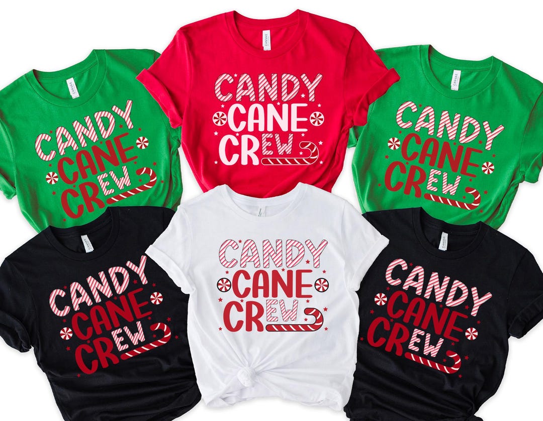 Candy Cane Crew Christmas Shirt, Family Christmas Matching Shirt, Candy ...