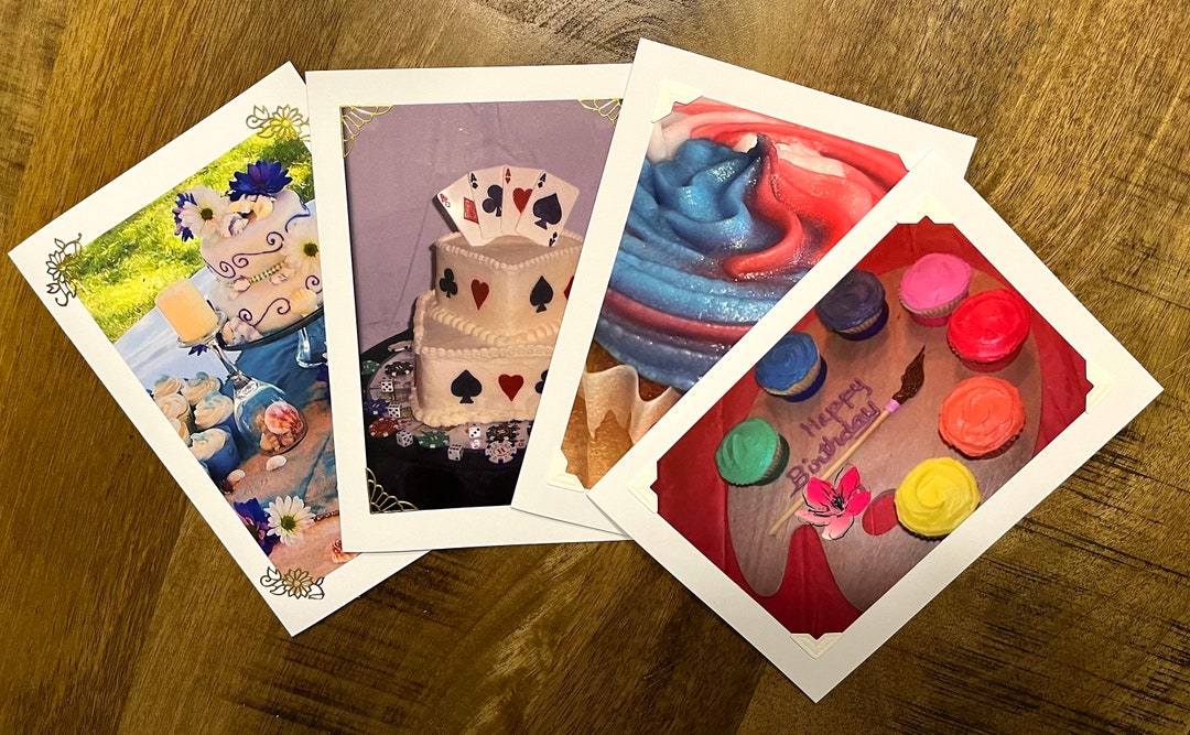 Handmade Photo Cards 5x7, Assorted - Cakes & Cupcakes - Etsy