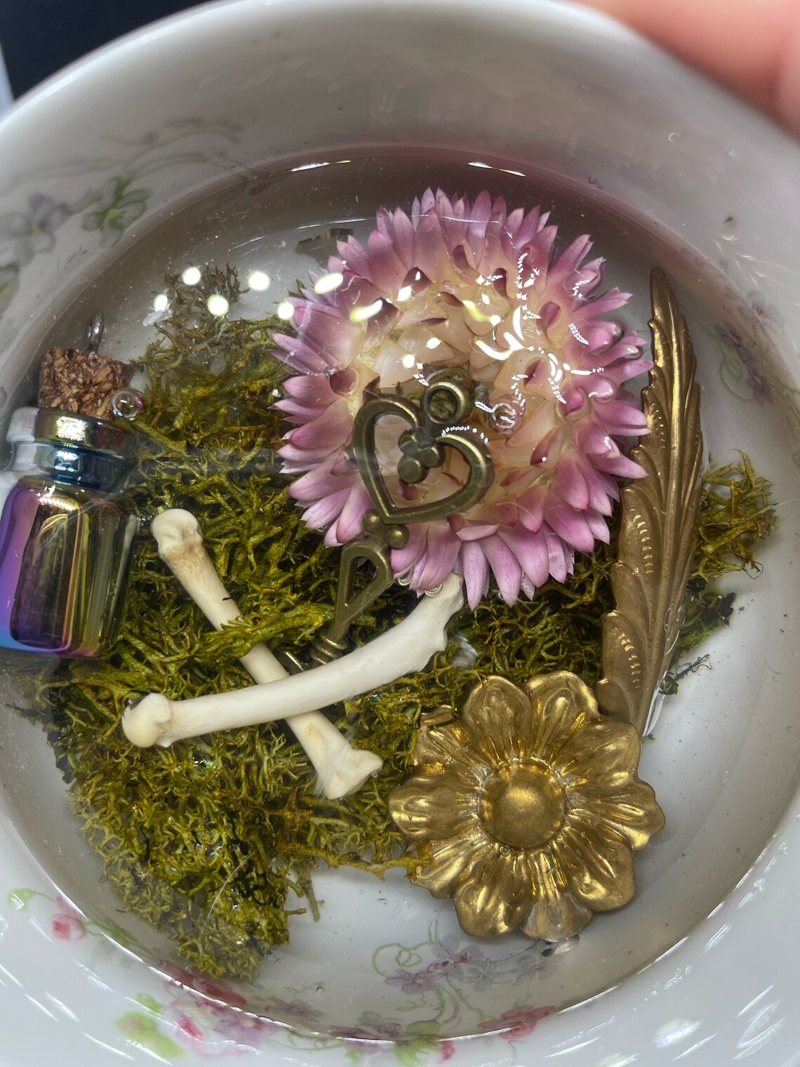 Divination Cup antique Tea Cup With Scenes in Resin - Etsy