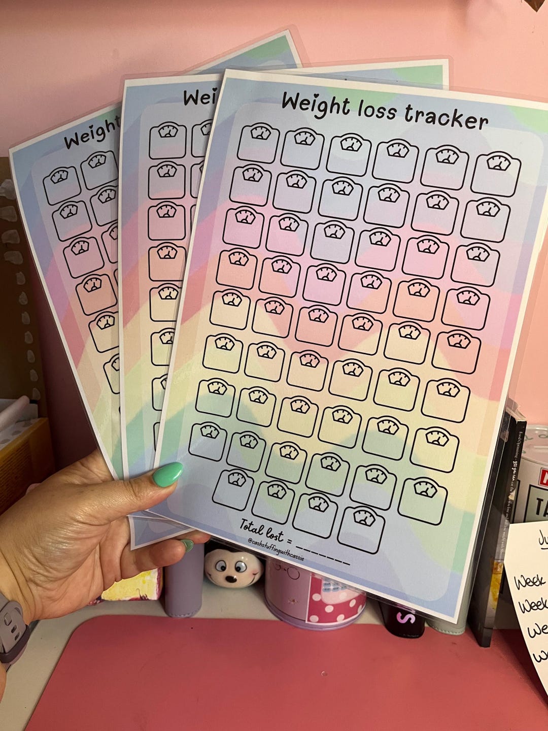 Laminated Weight Loss Tracker: 52 Week Challenge - Etsy