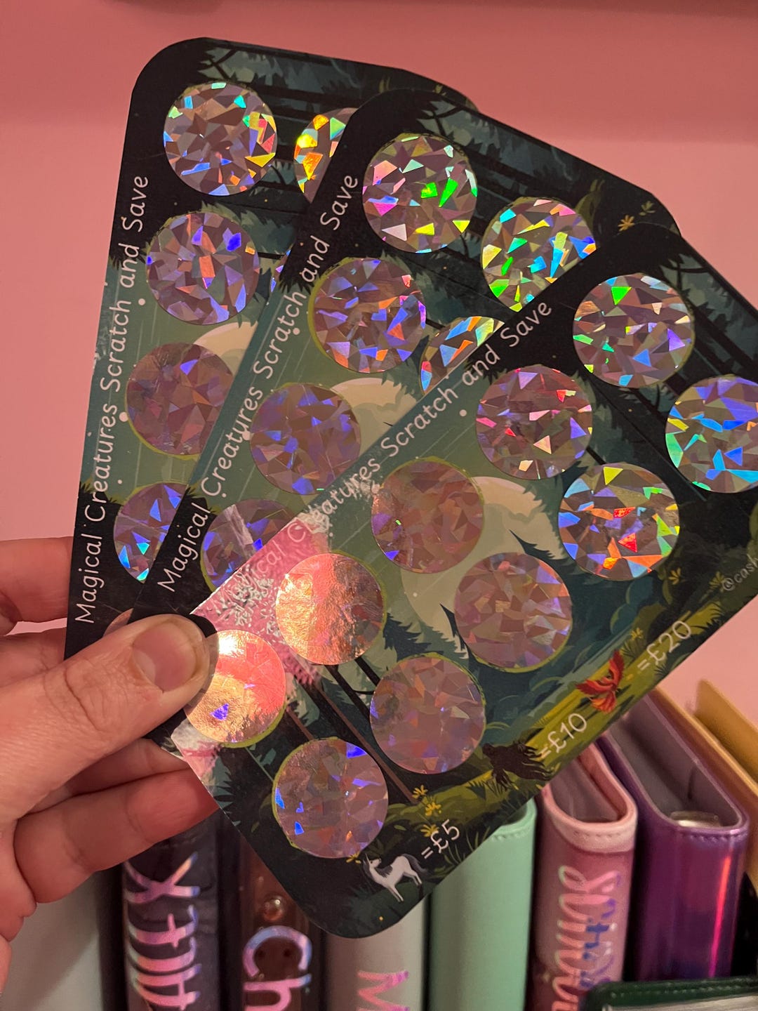 Magical Creature Scratch & Save Challenge | Laminated Savings Tracker ...