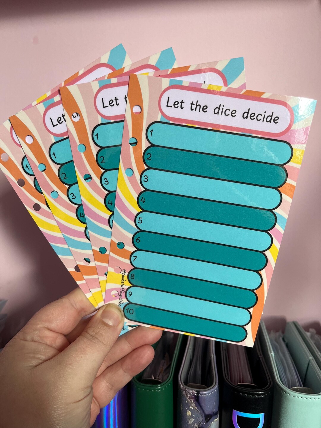 Dice Decide Cash Tracker Dashboard | Laminated Savings Challenge - Etsy