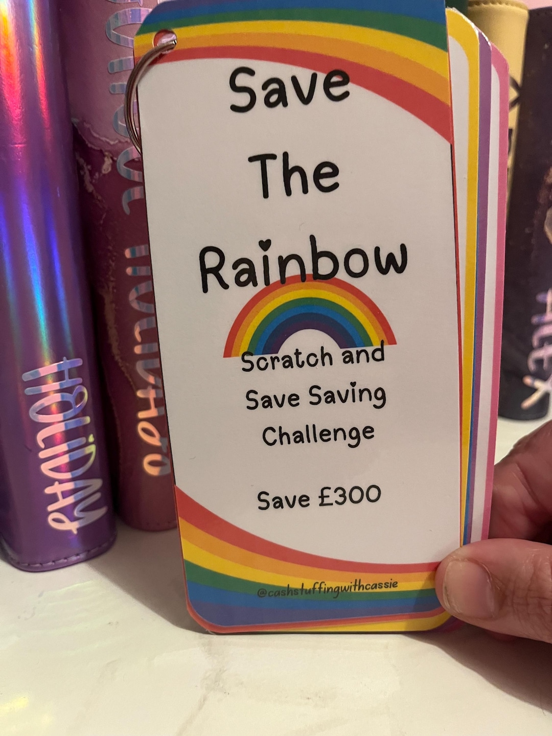 SAVE THE RAINBOW Challenge Laminated Cash Wallet Tracker | Low Budget ...
