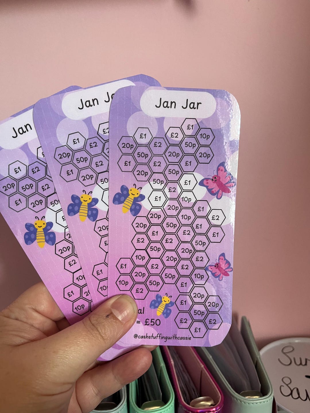 Jan Jar Laminated Cash Savings Challenge Tracker | A6 Binder - Etsy UK