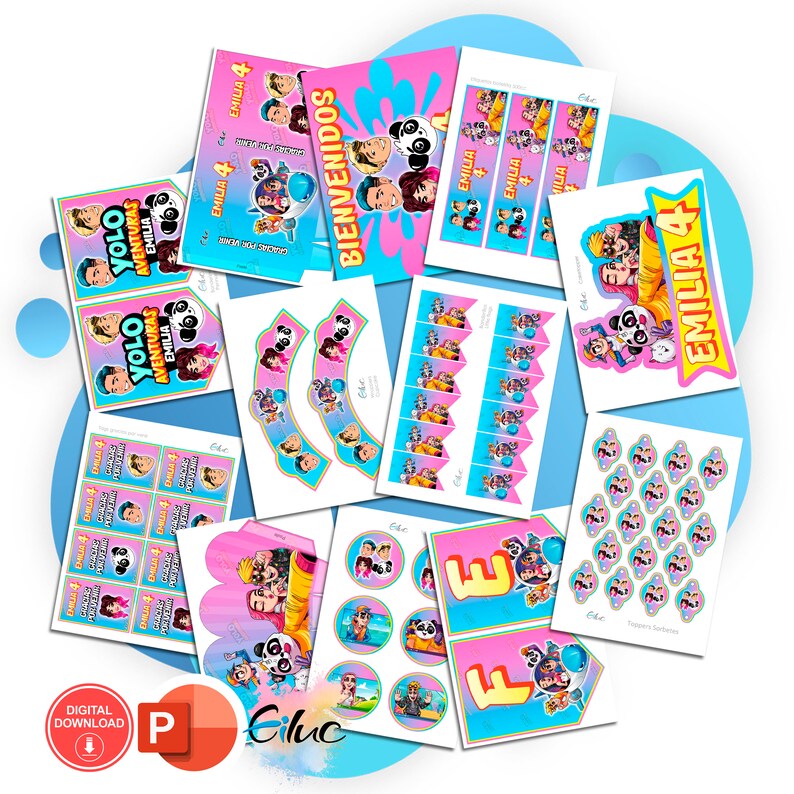 Yolo Adventures Printable Kit, Editable Text Template in Powerpoint - Etsy