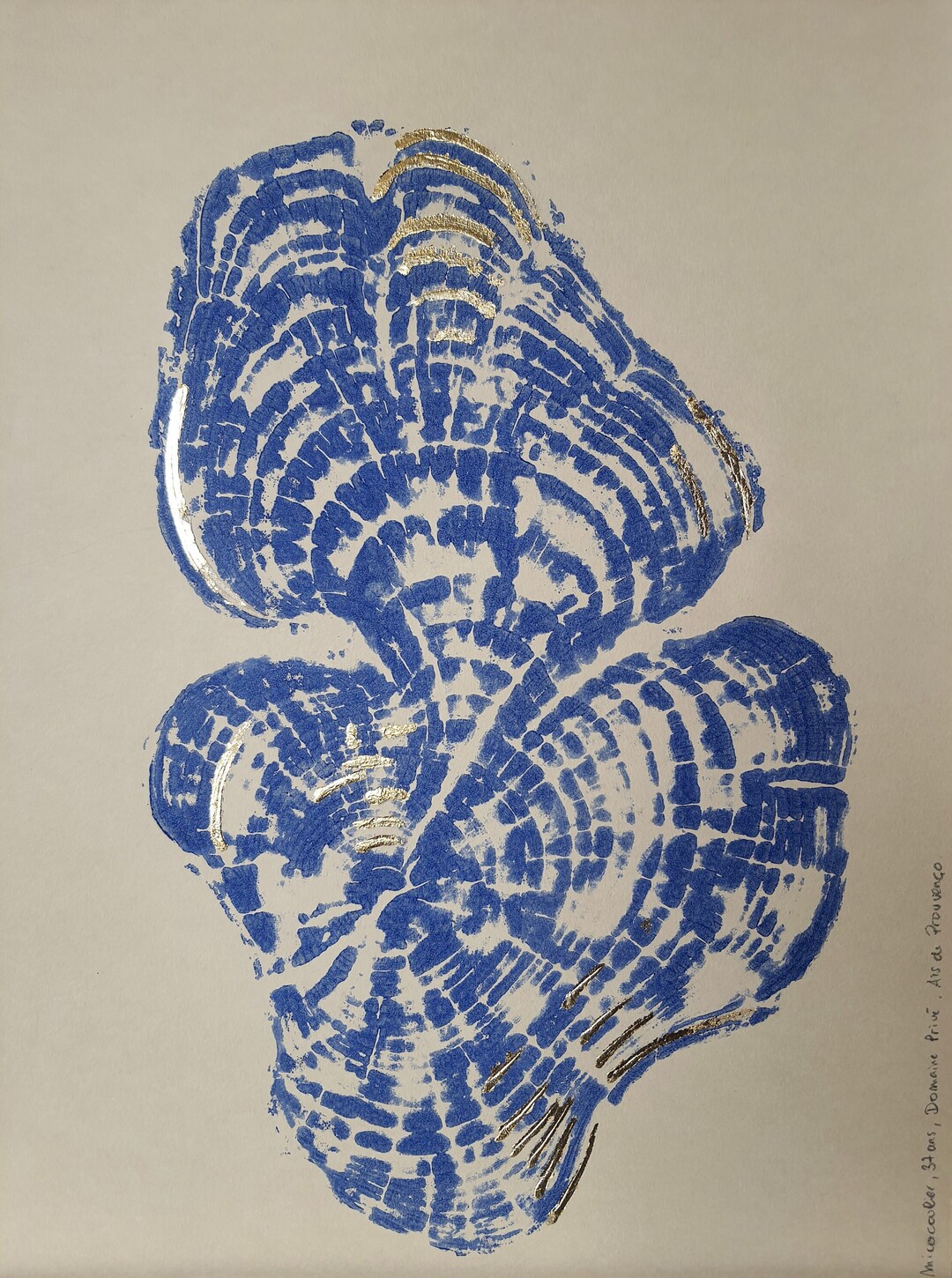 Ultramarine Blue Pigment & Gold Leaf Tree Print - Etsy