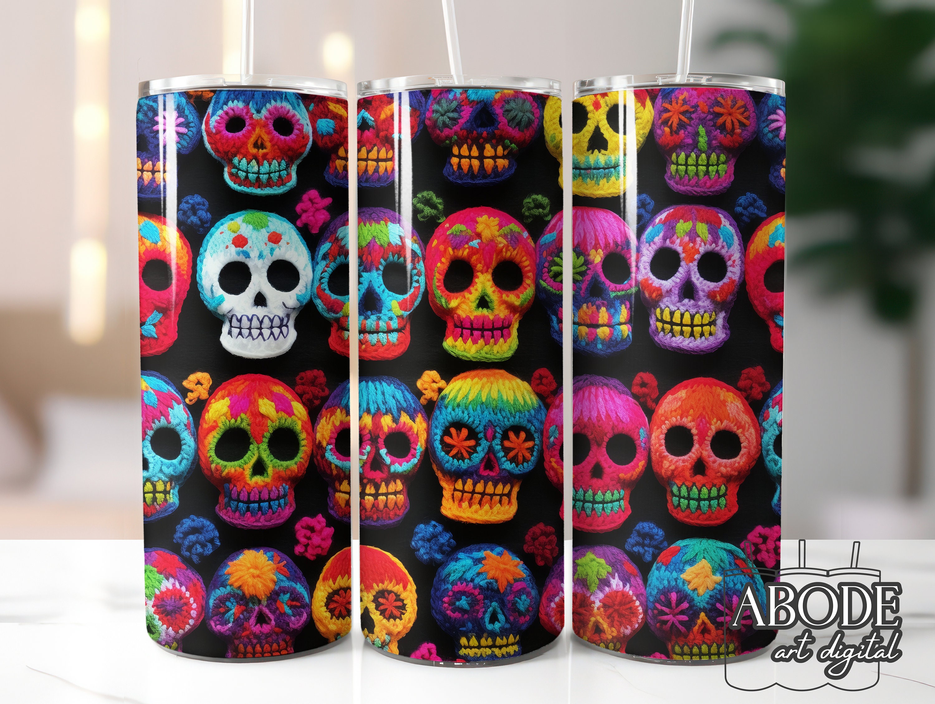 50 Day of the Dead Bundle 20oz Skinny Tumbler Sublimation - Etsy