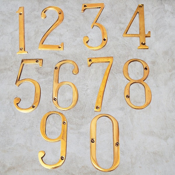 Brass House Numbers - Etsy