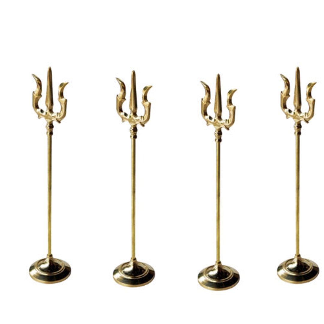 Traditional Lord Shiva Mahadev's Energized Brass Pooja Trishul Shoolam ...