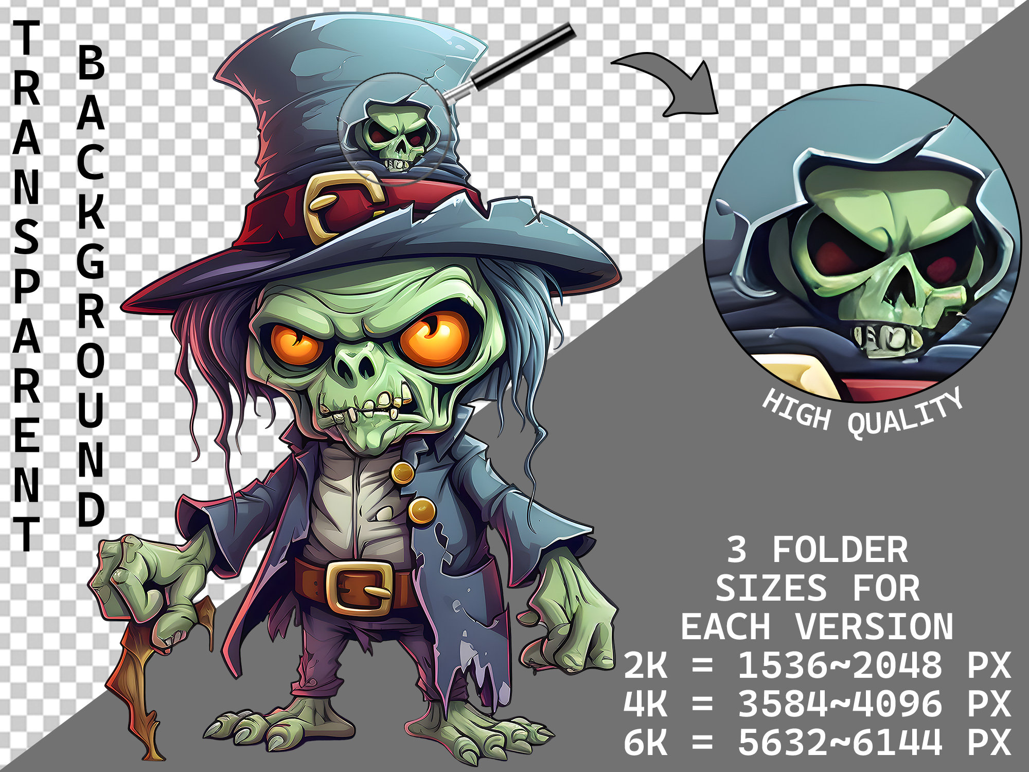 Halloween Zombie Cliparts, Ghoulish Zombie Cliparts, Transparent ...