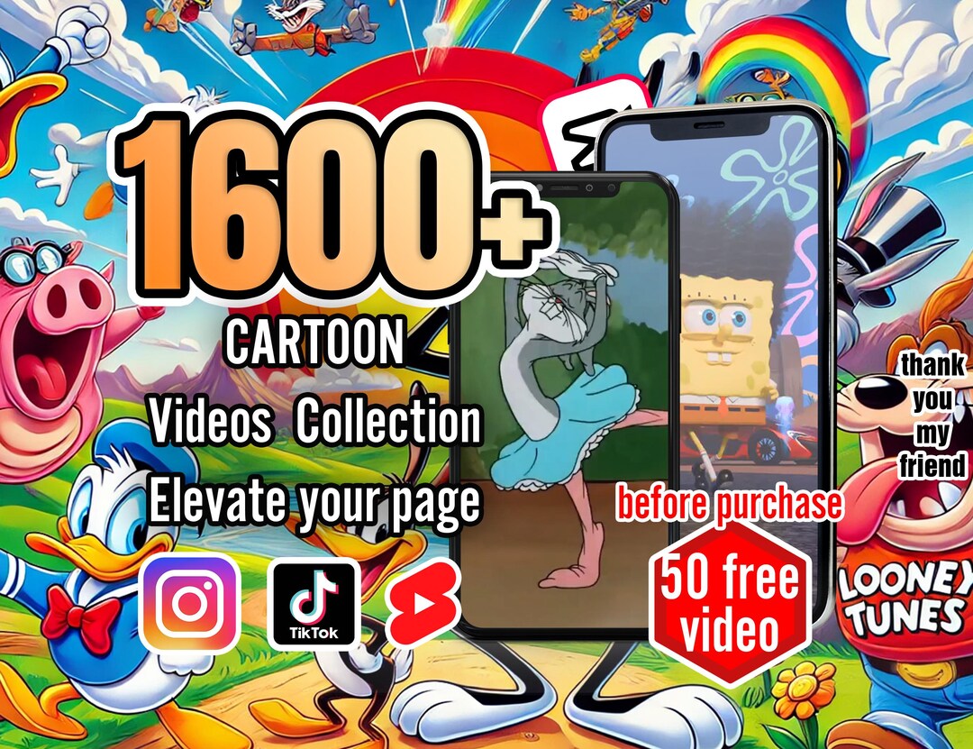 1600+ Cartoon Clips & Classic Animation Videos | Viral Tiktok, Youtube ...