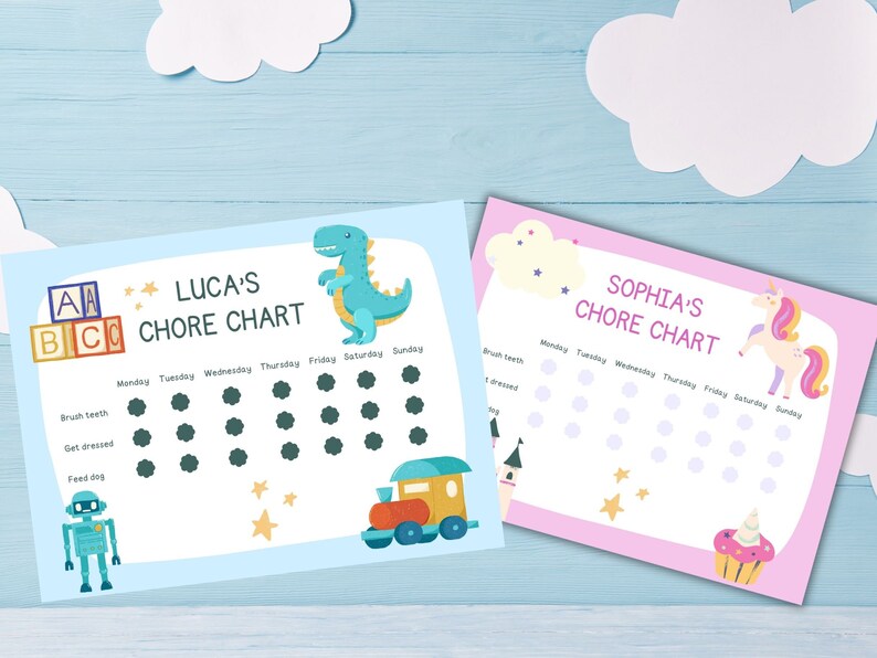 Editable Toddler Chore Chart Daily Checklist Responsibility - Etsy