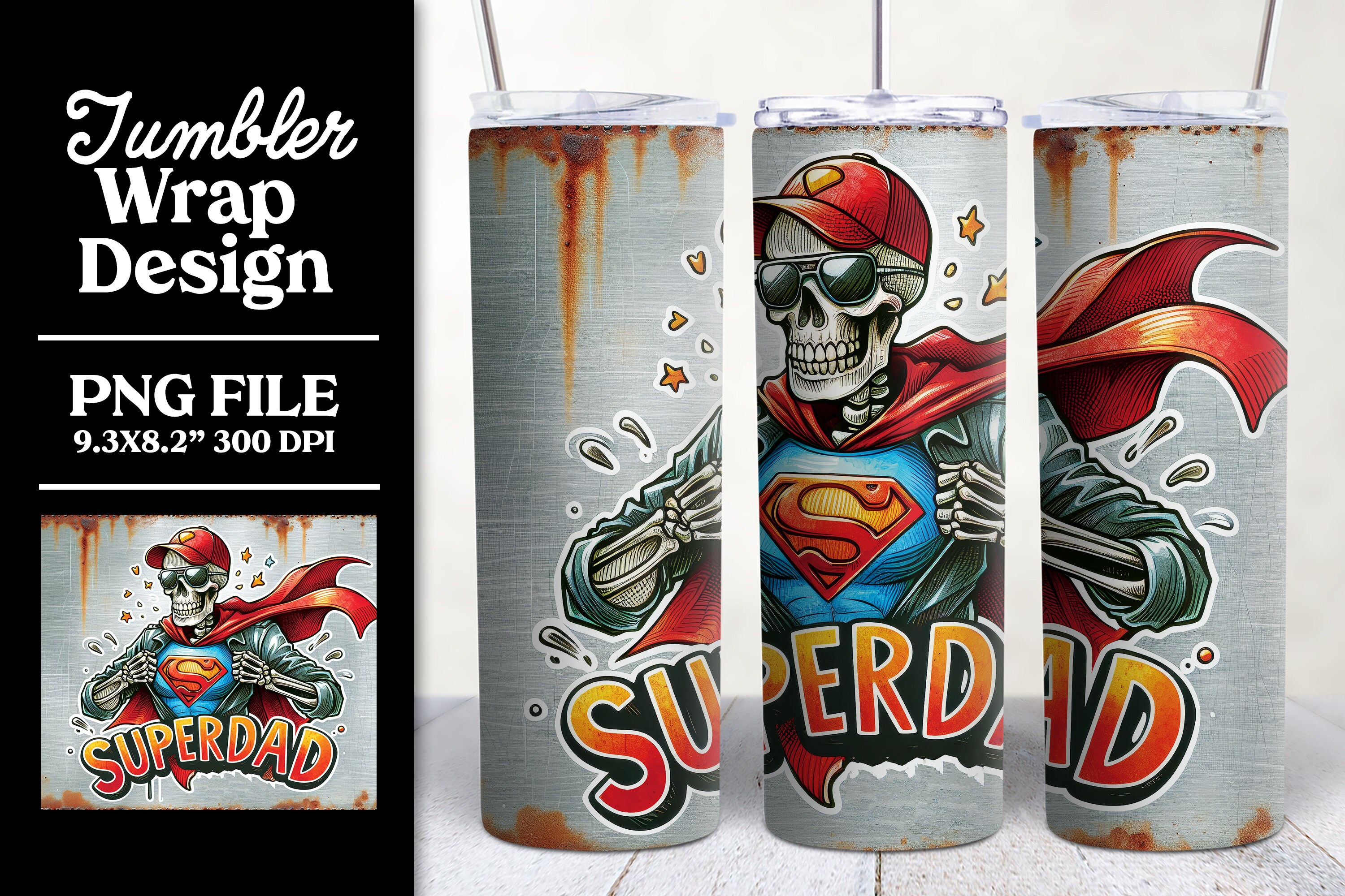 Superdad 20oz Skinny Tumbler Sublimation Design, Instant Digital Download PNG, Father's Day ...