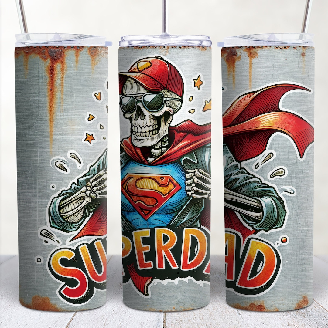 Superdad 20oz Skinny Tumbler Sublimation Design, Instant Digital Download PNG, Father's Day ...