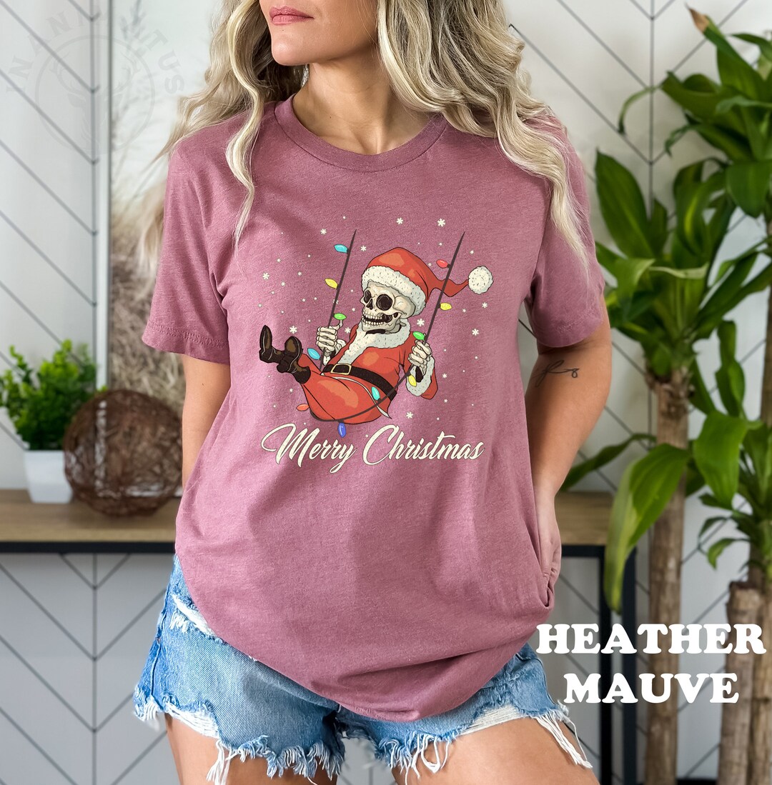Happy Santa Skeleton Shirt Christmas Skeleton Shirtchristmas - Etsy