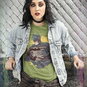 Dark Knight Skeleton Batman Superhero Skeleton Tee, Gothic Gotham Hero ...