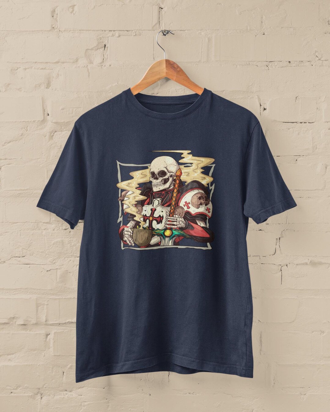 Templar Skeleton Shirt, Warrior Shirt, Medieval Knight Graphic Tee ...